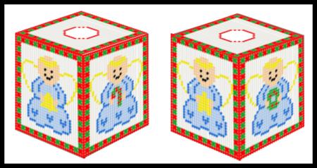 "Christmas Angels Tissue Box Cover"