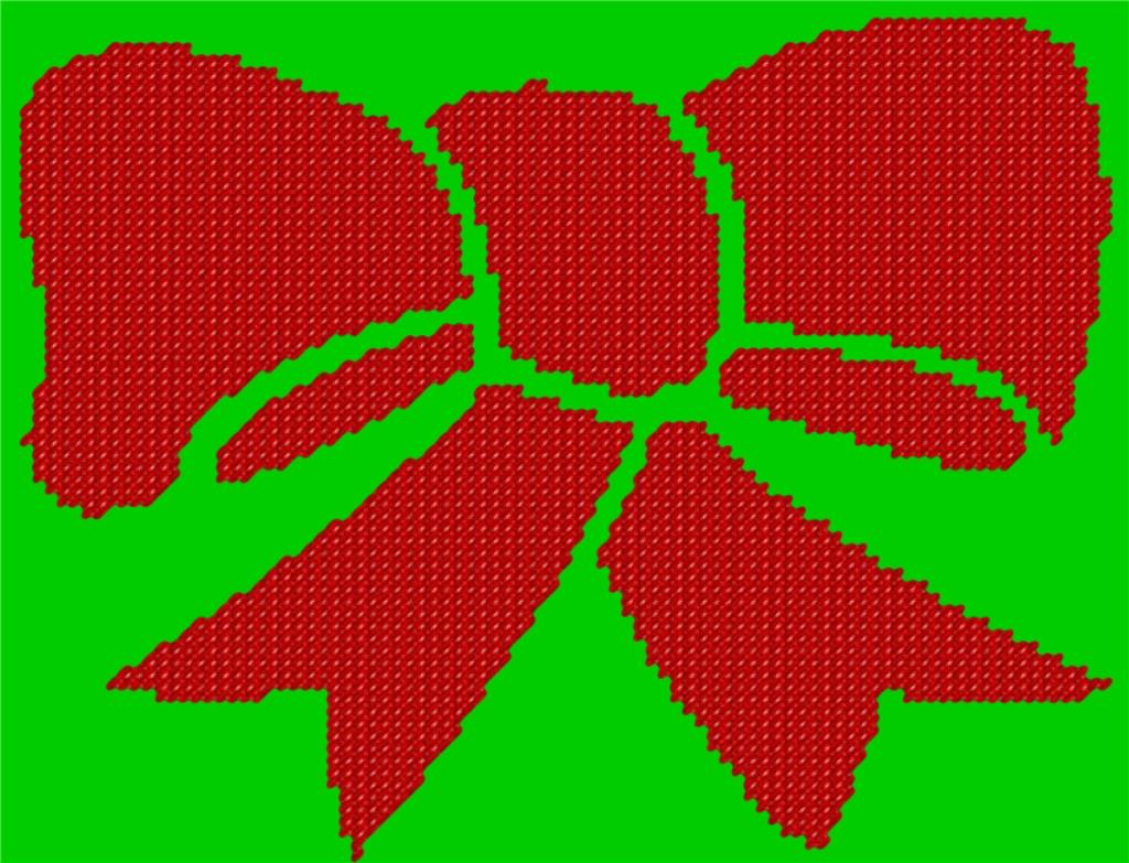 "Holiday Bow Puzzle" | Plastic Canvas Pattern