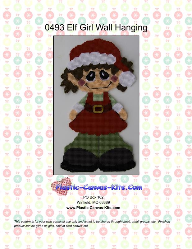 "Christmas Elf Girl Wall Hanging"
