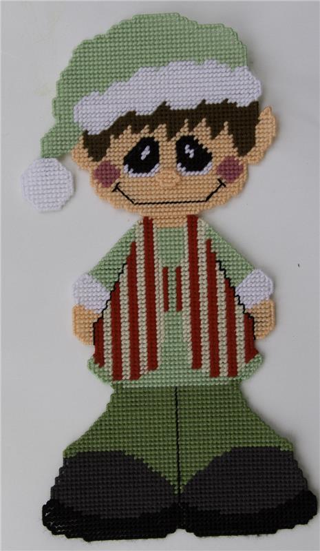 "Elf Boy Wall Hanging" | Plastic Canvas Pattern