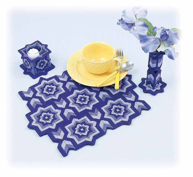 Candlelight Place Setting | Plastic Canvas Pattern