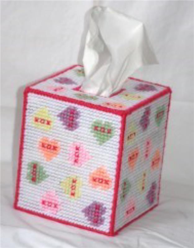 "Conversation Hearts Tissue Topper"