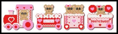"Valentine Express Set" | Plastic Canvas Pattern