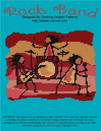 "Rock Band" | Plastic Canvas Pattern
