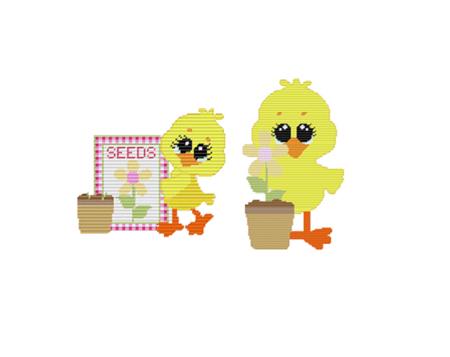 "Spring Chicks" | Plastic Canvas Pattern