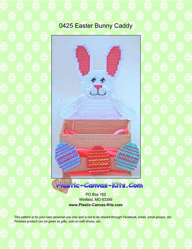 "Easter Bunny Caddy" | Plastic Canvas Pattern