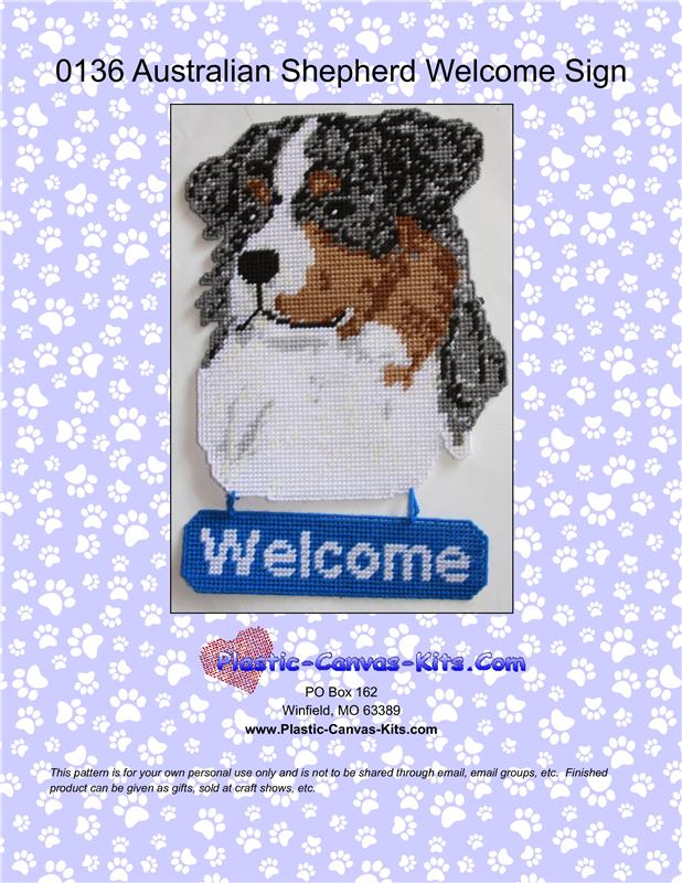 "Australian Shepherd Welcome Sign"