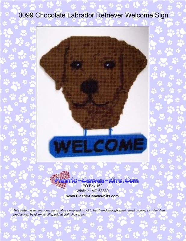 "Chocolate Labrador Retriever Welcome Sign"