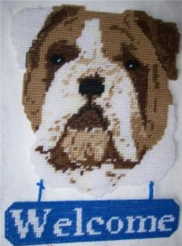 "Old English Bulldog Welcome Sign"