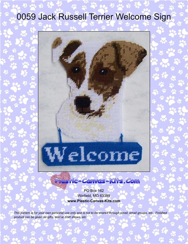 "Jack Russell Terrier Welcome Sign"