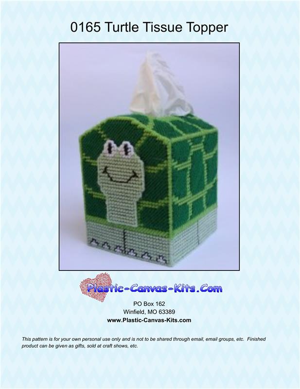 "Turtle Tissue Topper" | Plastic Canvas Pattern