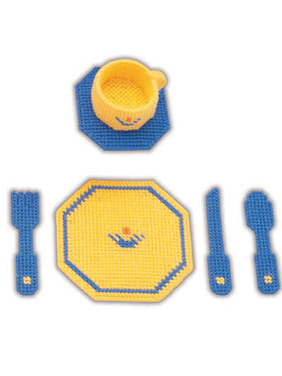 Six-Piece Place Setting | Plastic Canvas Pattern