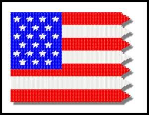 "Wooden Flag" | Plastic Canvas Pattern