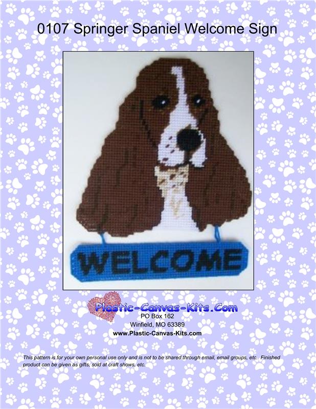 "Springer Spaniel Welcome Sign"