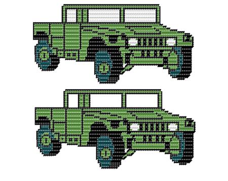 "Military Jeep" | Plastic Canvas Pattern
