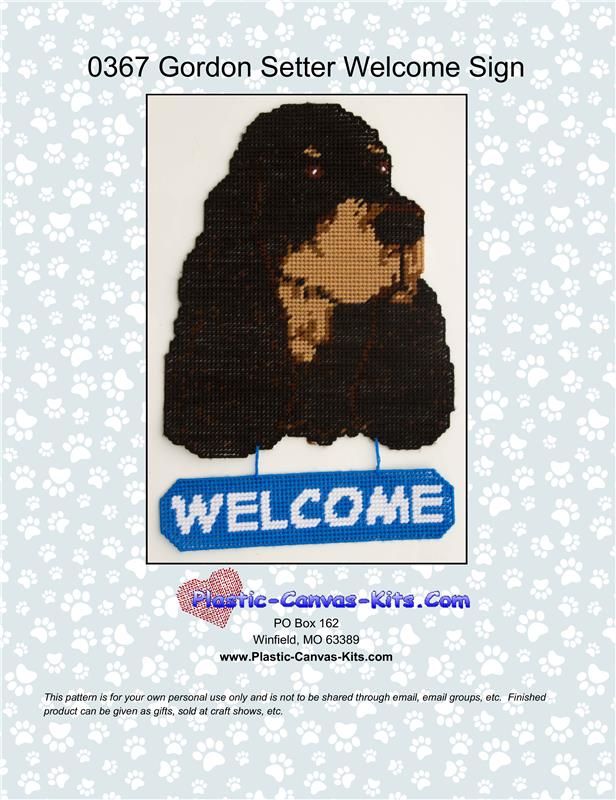 "Gordon Setter Welcome Sign"
