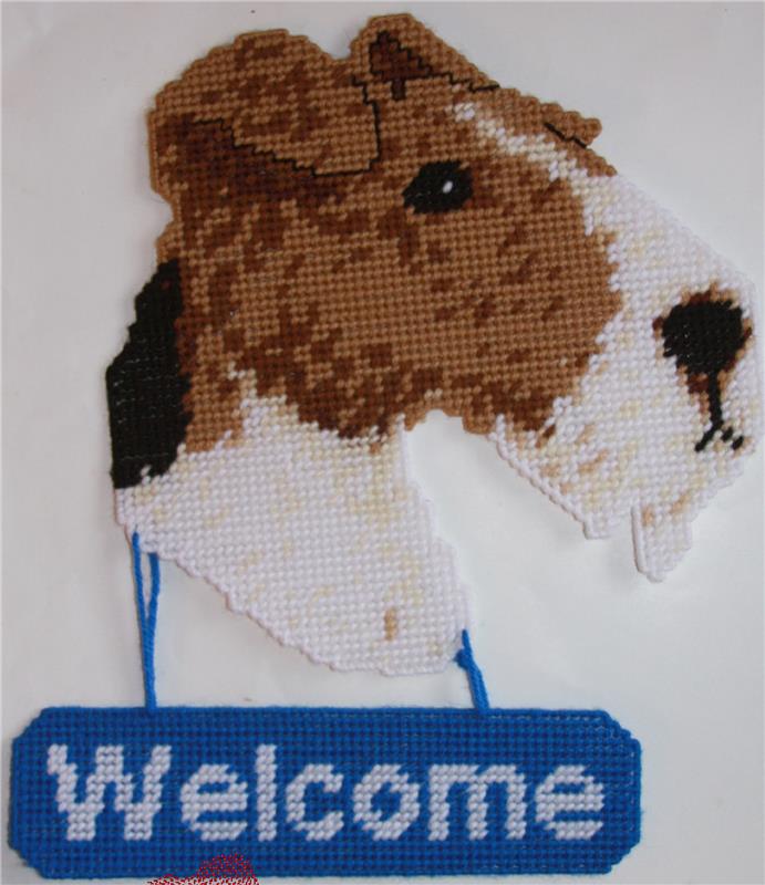 "Wire Fox Terrier Welcome Sign"
