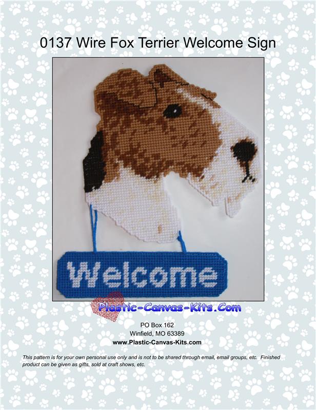"Wire Fox Terrier Welcome Sign"
