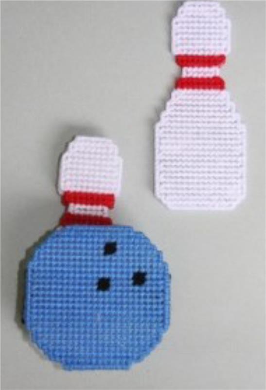 "Bowling Coaster Set" | Plastic Canvas Pattern