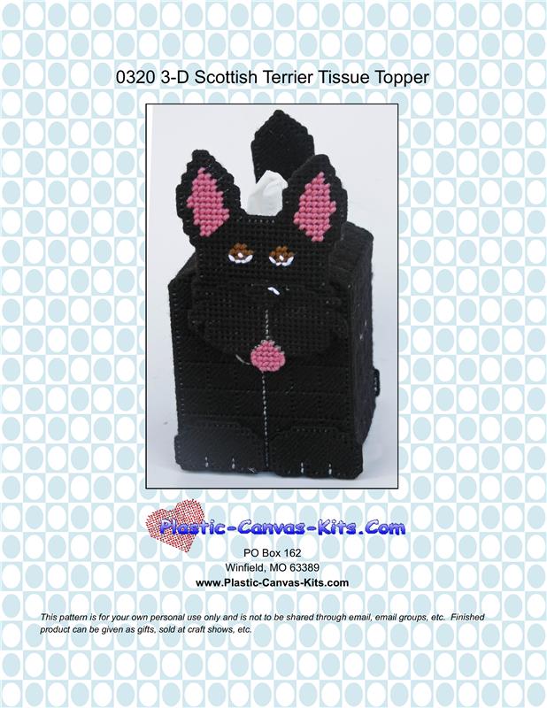 "Scottish Terrier 3-D Tissue Topper"