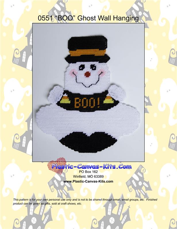Cute "BOO" Ghost Halloween Wall Hanging