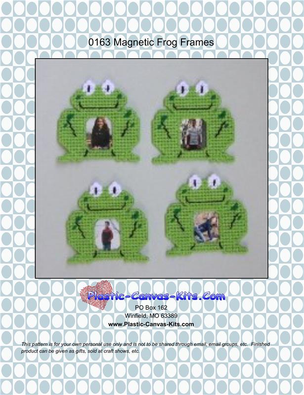 "Magnetic Frog Frame" | Plastic Canvas Pattern