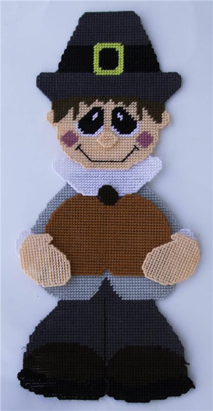 "Thanksgiving Pilgrim Boy Wall Hanging"