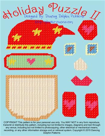 "Christmas Puzzle II" | Plastic Canvas Pattern