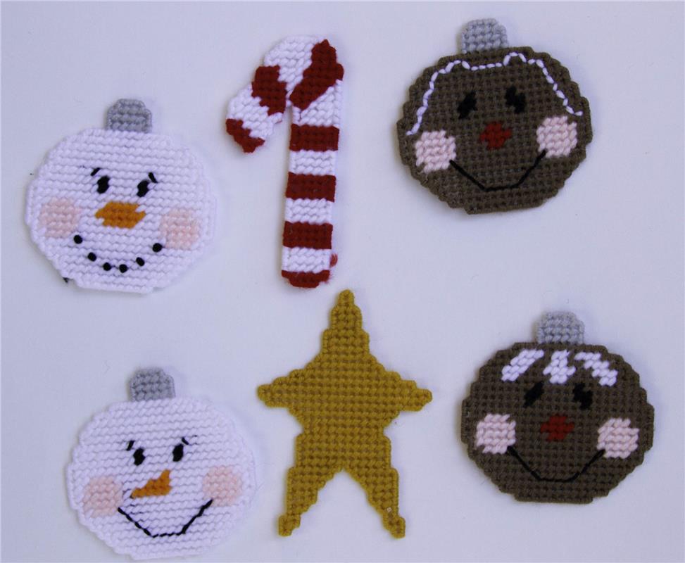 "Gingerbread Man and Snowman Christmas Ornaments"