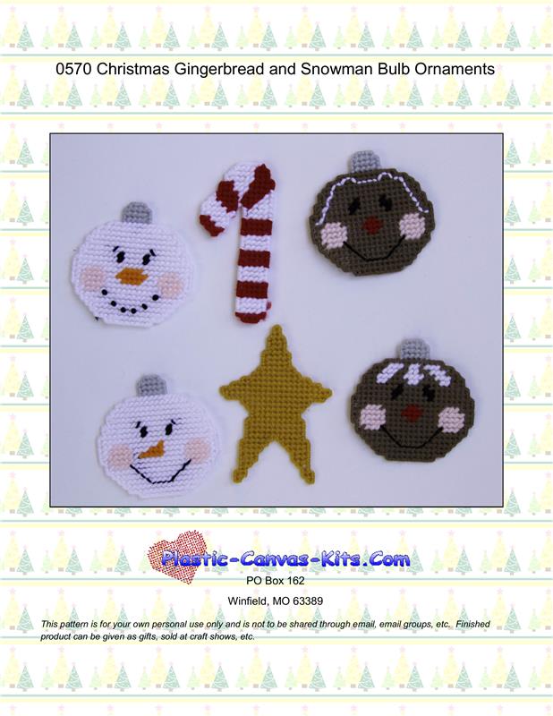 "Gingerbread Man and Snowman Christmas Ornaments"