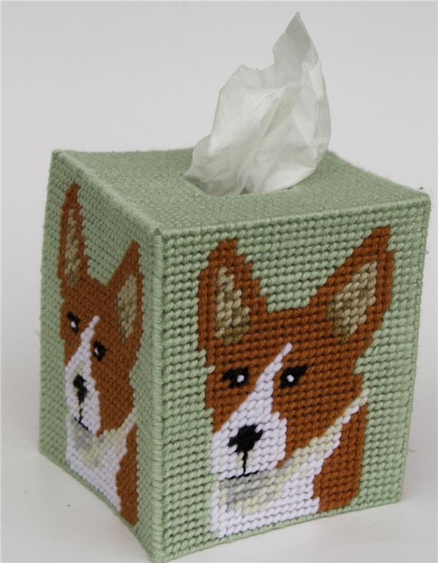 "Basenji Tissue Topper" | Plastic Canvas Pattern