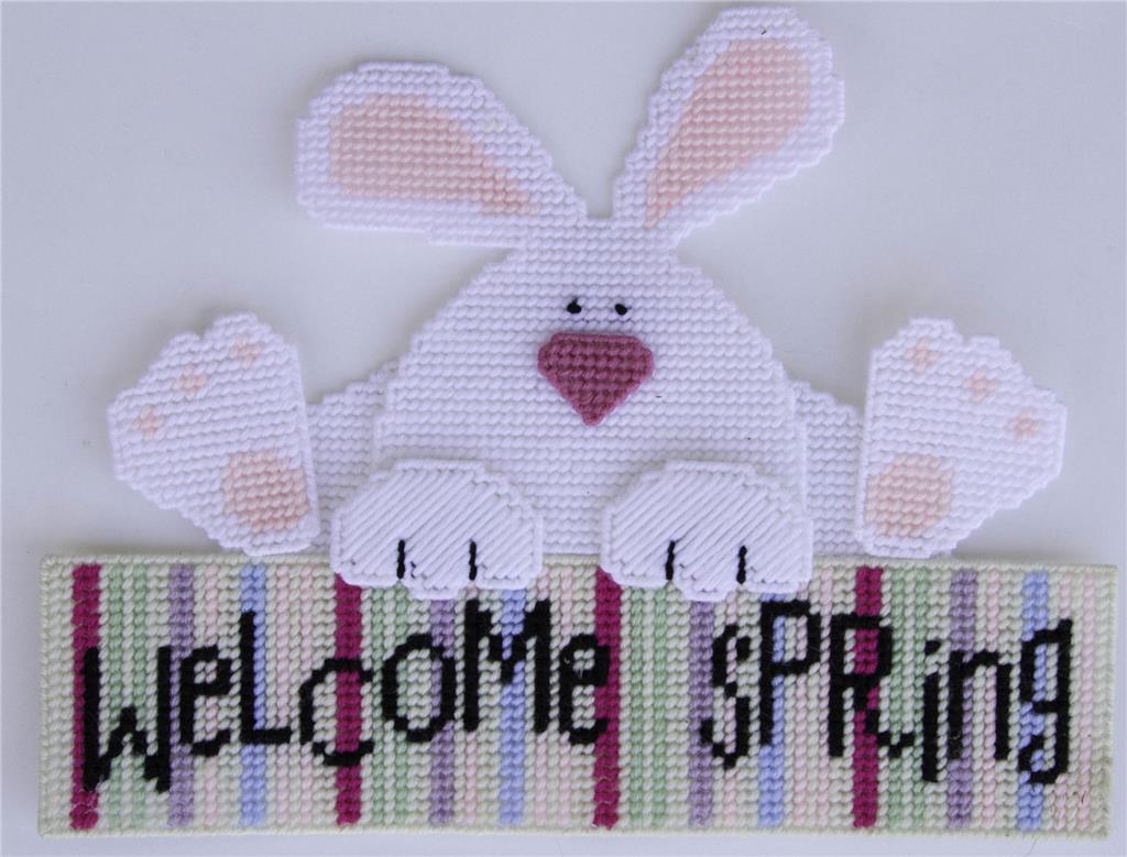 "Welcome Spring Bunny Wall Hanging"