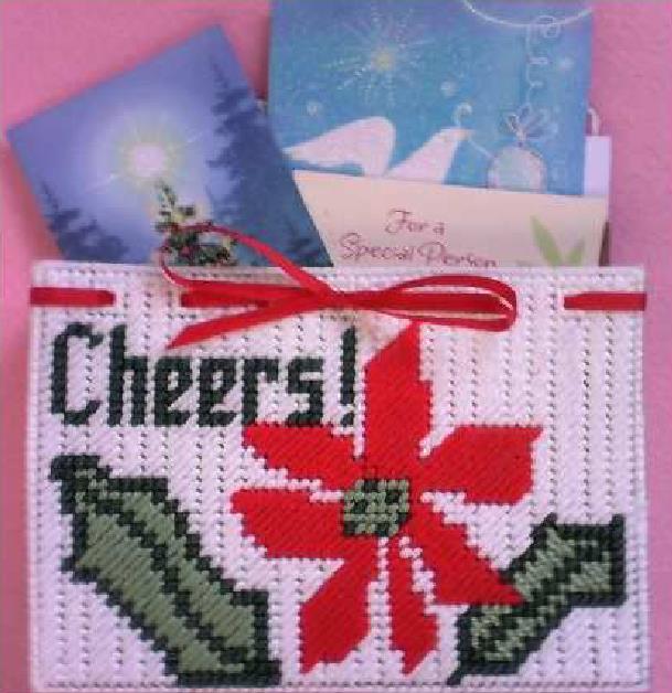 "Cheers" Holiday Caddy | Plastic Canvas Pattern