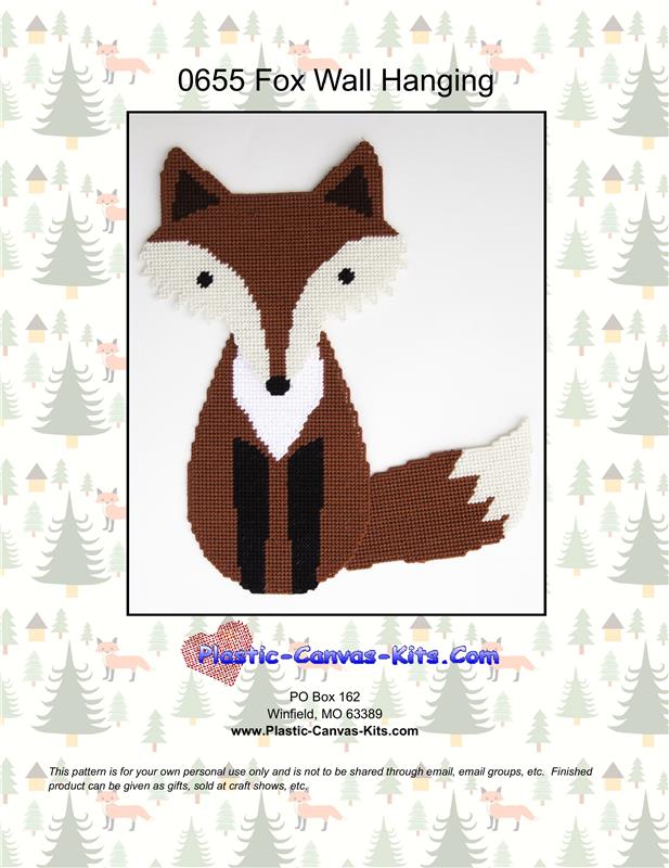 "Fox Wall Hanging" | Plastic Canvas Pattern