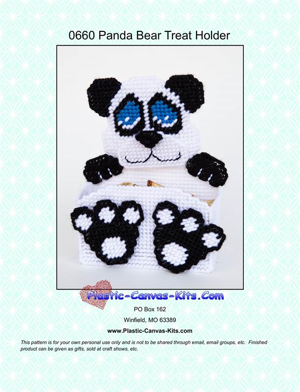 "Panda Treat Holder" | Plastic Canvas Pattern