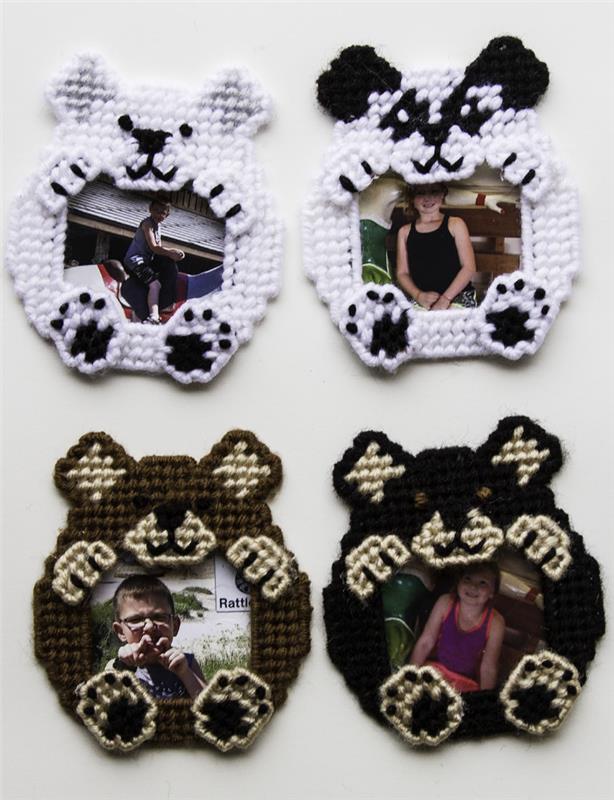 "Magnetic Bear Frames" | Plastic Canvas Pattern