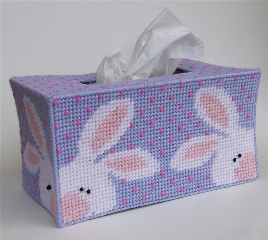 "Peeking Easter Bunnies Long Tissue Topper"