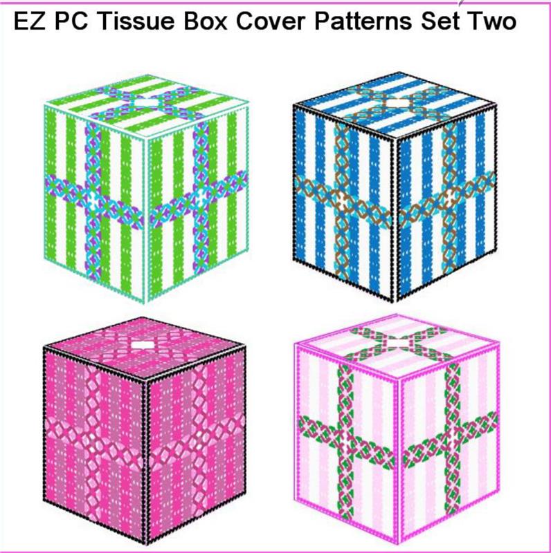 "EZ PC Tissue Box Cover Pattern Set Two"
