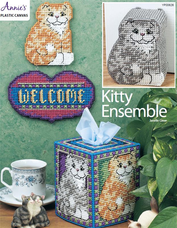 "Kitty Ensemble" | Plastic Canvas Pattern