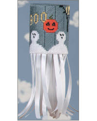 "Halloween Wind Sock" | Plastic Canvas Pattern