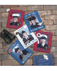 "Armed Services Frames" | Plastic Canvas Pattern