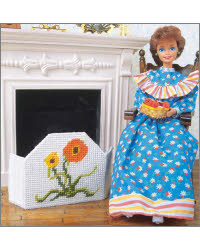 "Poppies Fire Screen" | Plastic Canvas Pattern