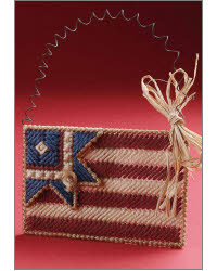 Flag Wall Hanging | Plastic Canvas Pattern