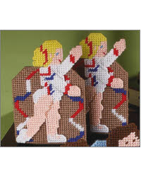"Gymnastics Bookends" | Plastic Canvas Pattern