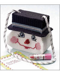 "Smiling Snowman Purse" | Plastic Canvas Pattern