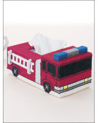 "Fire Engine" | Plastic Canvas Pattern