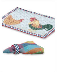 "Rooster Table Setting" | Plastic Canvas Pattern