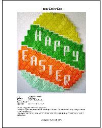 "Happy Easter Egg" | Plastic Canvas Pattern