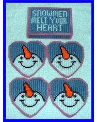 "Snowmen Melt You Heart Coaster Set"