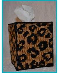 "Leopard Print Tissue Box Cover"